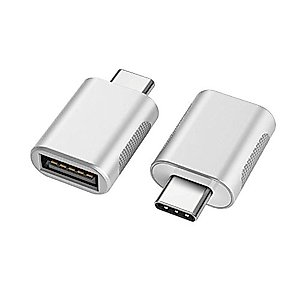 nonda USB C to USB Adapter(2 Pack),USB-C to USB 3.0 Adapter, Thunderbolt 3 to USB Female Adapter OTG for MacBook Pro 2019,MacBook Air 2020,iPad Pro 2020 ,More Type-C Devices(Silver)