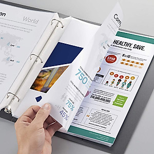 Sooez Sheet Protectors, 8.5 x 11 Inches Clear Page Protectors for 3 Ring Binder Medium Weight Plastic Sleeves for Binders, Top Loading Paper Protector Acid Free Letter Size, 50 Pack