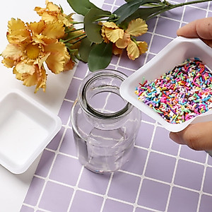 Yzzsjc Square Weigh Boats Medium - 100 Pac 100ml Plastic Disposable Trays for Scale,Easy Pour Design,Square Lab Weighing Dishes for Measuring,Storing, Mixing Powders,Liquids