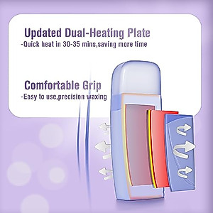 Roll On Wax, Waxing Kit Roll On, Roll On Wax Kit, Waxing kit for Women Hair Removal, Beth lee Soft Lavender Wax Roller Cartridge Refill & 100 pcs Wax Strips Wax Kit for Roll On Wax Warmer Suitable for Arms,Legs