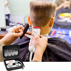 Case for Wahl Professional Peanut Clipper/Mens Trimmer #8655-200, 8685, 8655-200, 8663, 8031, 8035, Hair Dog Clippers Guard Holder Barber Storage Organizer Box for Men, Bag Only-Black