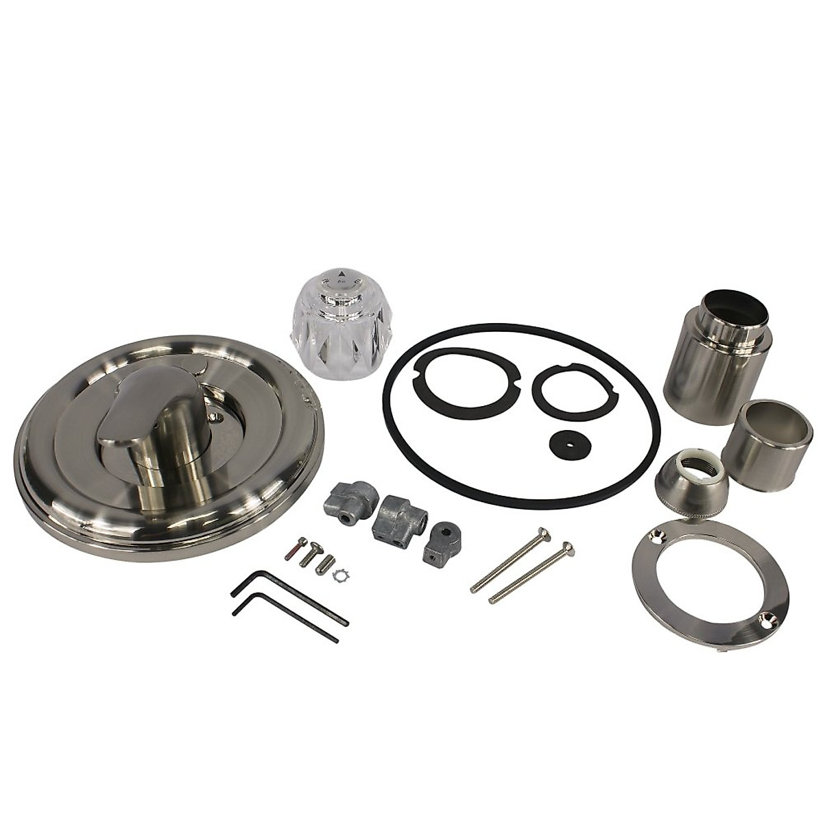 Danco 10004 Trim Kit, for Use with Delta Tub and Shower Faucets, Plastic, Brushed Nickel
