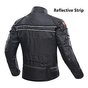 BORLENI Motorcycle Jacket Motorbike Riding Jacket Windproof Motorcycle Full Body Protective Gear CE Armor All Season
