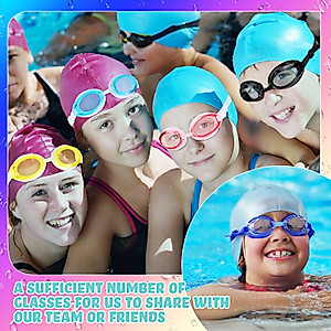 Macarrie 30 Pcs Kids Swim Goggles Bulk Child Swimming Goggles Gifts for Boys Girls Toddler Pool Surfing Diving(Blue, Pink, Purple, Black, Lake Blue)