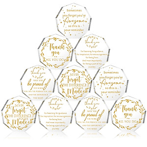 Unittype 10 Pcs Team Gifts for Employee May You Be Proud of The Work Thank You Gift for Medical Assistant Human Resources Acrylic Appreciation Gift Keepsake Office Business Favor(May You Be Proud)