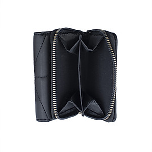 XOXO Women’s Wallet Small Black Vegan Leather Quilted Pattern Zip Around Indexer XW321354G-42-A02 0