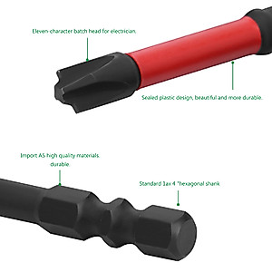 Lerpwige 6Pcs FPH2 Special Cross Bit for Screwdriver Torque Electrical Tools for Electricians Circuit Breakers Hand Tools FPH2 Size Magnetic Screwdriver Set