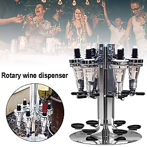 Liphontcta WNGDUA 6-Bottle Rotating Liquor Dispenser Bar Butler Liquor Dispenser Liquor Bottle Holder, Garden sculpture outdoor decoration
