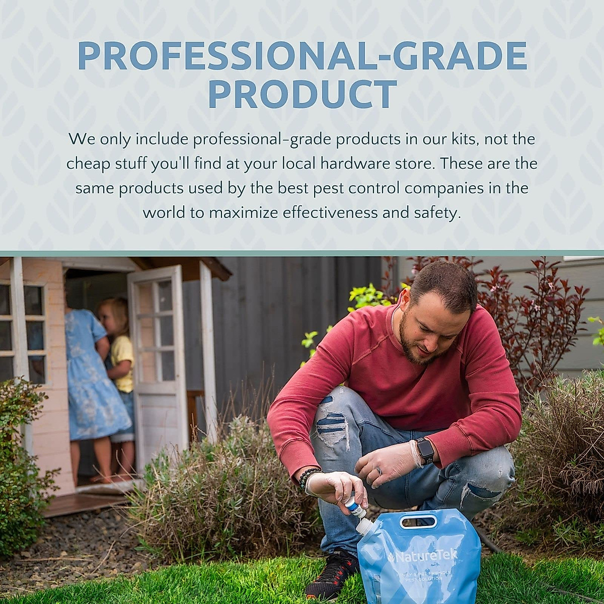 NatureTek Pest Control Kit - Pro Grade Plant Based Pest Control Spray Pesticide Sprayer Bug Killer Ant and Roach Killer Family/Petsafe Spray for Fly Mosquito Tick Plus More (2 Gallons)