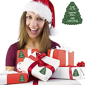 Muminglong Christmas Tree Thank You Sticker, Thank You Sticker, Small Shop Sticker, Small Business, Packaging Sticker, 500PCS