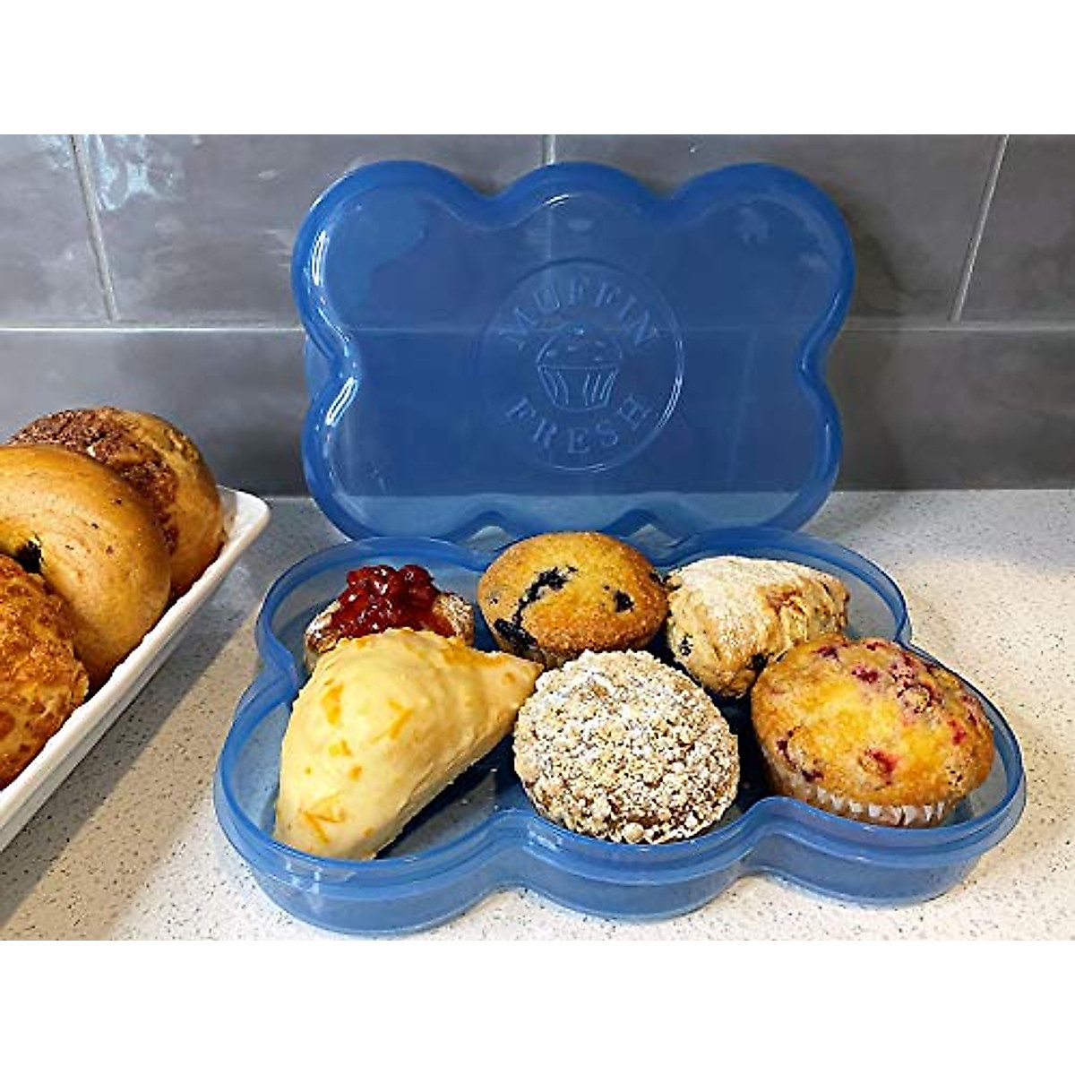Muffin Fresh Container (Holds 6 Muffins) - Reusable Muffin Storage/Muffin Saver Container - Eco Friendly - A Shark Tank Product