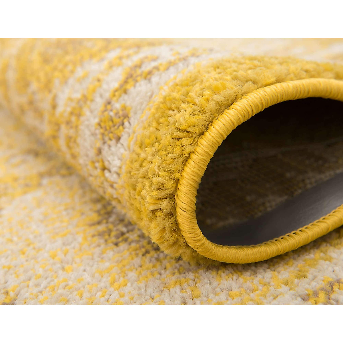 Unique Loom Penrose Collection Area Rug - Blake (2' 2" x 6' 1" Runner, Yellow/ Beige)