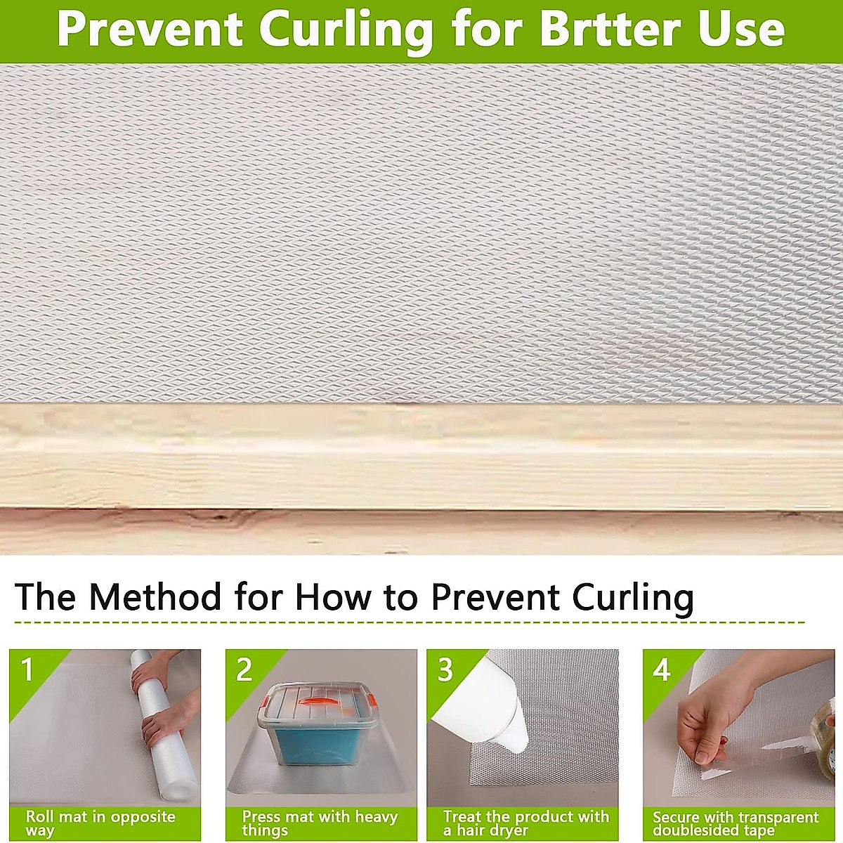 Shelf Liner, EVA Non Adhesive Cabinet Liners 23.6Inch x 19.6FT (23.6x240Inch), Non Slip Drawer Liner, Washable Cupboard Liner Refrigerator Mats for Kitchen Cabinet, Pantry, Shelves, Bookshlef, Dresser