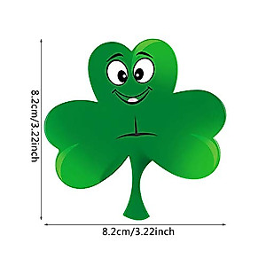 60 Pieces St. Patrick's Day Shamrock Cutouts Shamrock Decoration Mini Shamrock Paper Cutouts Irish Shamrock Cutouts for Classroom St. Patrick's Day Party Office DIY Paper Cutouts Crafts