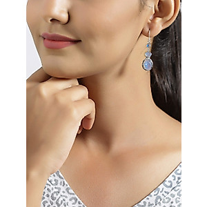 YoTreasure .925 Sterling Silver Natural Moonstone Dangle Earrings Jewelry