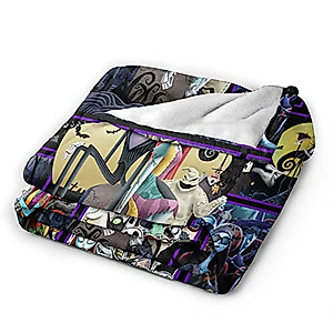 Christmas Blanket Flannel Halloween Throw Blanket Ultra Soft Warm Plush Bedding for Couch Bed Living Room Sofa Kids Children Adults Gifts 60"X50"