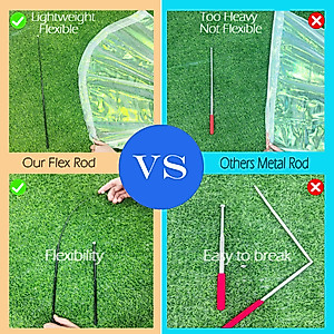 Wuchieal Porphetic Praise Dance Worship Flex Flags, radius 55&quot; x 74&quot; semicircle Dance Ministry Streamer (6#WHITE-BLUE-BLUE)