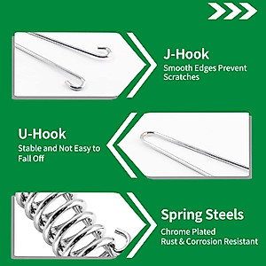 PHITUODA 2Pcs Outdoor Porch Swing Springs,160 Lb Capacity Hanging Springs for Chairs Hammock Yoga, Light Duty Chrome Plated Swing Spring, Rust Resistant Porch Swing Springs for Dog Chain