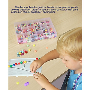 Eujqo 8 PCS 36 Grids Bead Organizer Box Plastic Box Clear Box Organizer 3600 Tackle Box Organizer Bead Containers Plastic Organizer Compartment Organizer Box Jewelry Earring Organizer (8 Pcs)