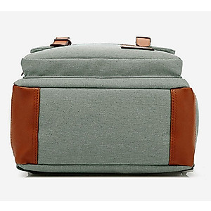 LIZAIDA MENENDEZ Vintage Laptop Backpack for Women Men,Travelling Backpack Casual Daypacks,15.6 Inch College Backpack With USB Charging Port (2-(Light green))