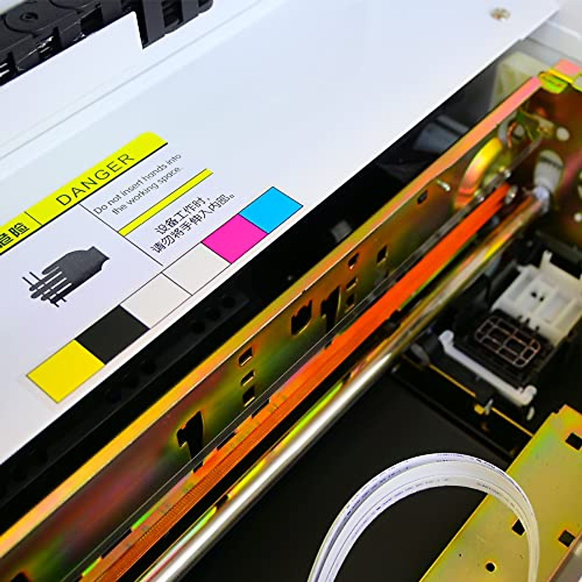 Ovsuqu Automatic UV Printer A3 R1390 UV Printer Flatbed for Wood, Fabrics,Leather, Bottle,Metal,Golf, Phone case and More Printing (A3 UV Printer with 5x500ML Ink)