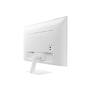 SAMSUNG 27" M50B Series FHD Smart Monitor w/Streaming TV, 4ms, 60Hz, HDMI, HDR10, Watch Netflix, YouTube and More, Slimfit Camera, IoT Hub, Mobile Connectivity, 2022, LS27BM501ENXZA, White