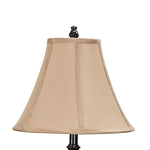 Decor Therapy Traditional Resin Floor Lamp with Bell Shade, Golden Bronze