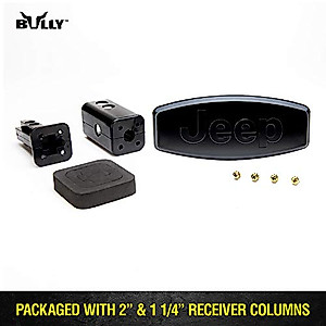 Bully CR-005BK Black Plastic and Metal Universal Fit Truck Jeep Logo Hitch Cover Fits 1.25" and 2" Hitch Receivers for Trucks from Chevy (Chevrolet), Ford, Toyota, GMC, Dodge RAM, Jeep