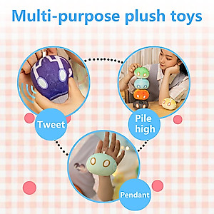 Zazzer Genshin Impact Plushies Set of 7 Cartoon Animal Slime Toys (3.9" Polyester, Machine Washable)