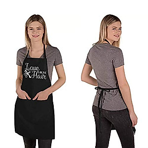 Saukore Hair Stylist Aprons for Women Men, Waterproof Hairdresser Smock Salon Apron with 2 Pockets, Pet Dog Grooming Apron - Cute Birthday Housewarming Gifts for Barbers