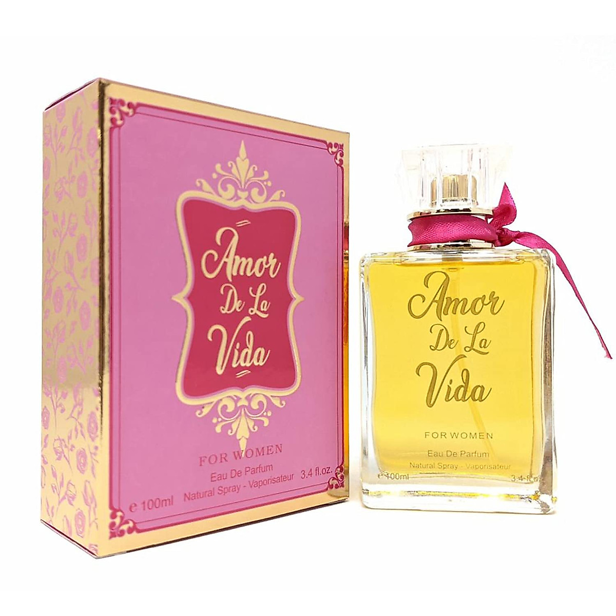 META-BOSEM Jenny/Amor De La Vida Eau de Parfum Natural Spray for Women, Wonderful Gift, Fresh Scent, Daytime & Casual Use, a Classic Bottle, 3.4 Ounce/100 Ml Each (Pack of 2)