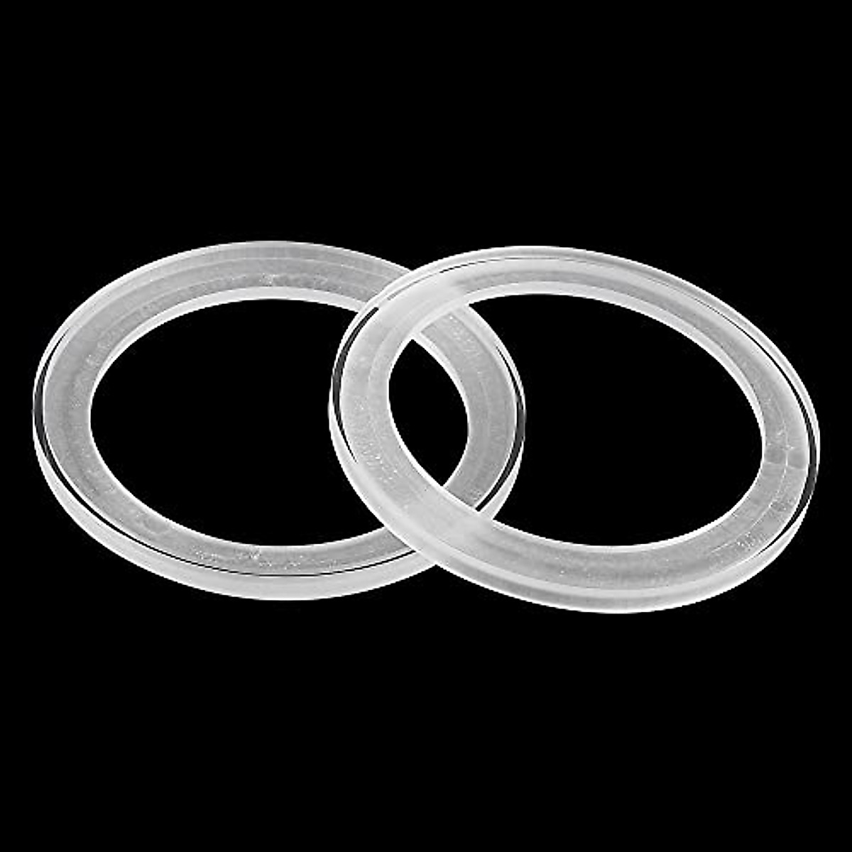 X AUTOHAUX 2Pcs for 3.5 Inch Car Speaker Spacer Ring Mounting Spacer Plate Transparent Acrylic 78mm ID