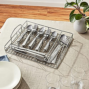 Oneida, Service for 8 Madeline 51 Piece Everyday Flatware Caddy, 18/0 Stainless Steel, Silverware Set