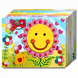 3D EVA Foam Stickers for Toddlers Large Size DIY Cartoon Animal Painting Stickers Preschool Art Class Drawing Sticker Puzzle Art Craft Kit for Kids Boys Girls Age 4-8(20PCS)­