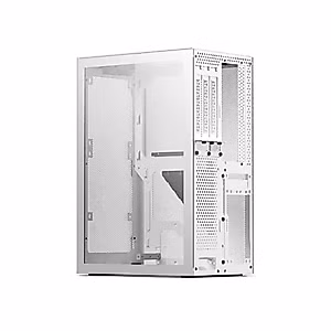 SSUPD Meshlicious Mini-ITX Small Form Factor (SFF) Case - One Tempered Glass Side Panel & One Mesh Side Panel with PCIe 3.0 Riser Cable -Tool-Free and Easy Accessibility (White)