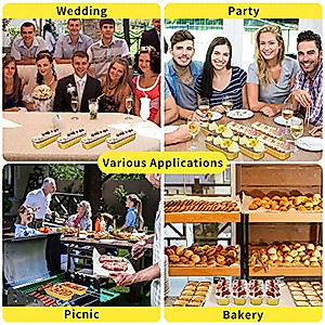 HEYYUMI 11.4oz Mini Loaf Pans with Lids and Spoons 40 Pack, Aluminum Foil Narrow Cake Pans,Rectangle Baking Pans,Cupcake Cups Muffin Tins,Disposable Ramekins Containers for Mini Bread Brownie - Gold