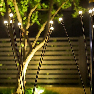 ZHUANYIYI Creative Firefly Outdoor Solar Lights, Landscape Lights On Courtyard Lawns, Waterproof Decorative Lights for Home Garden Pavement