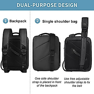 Cwatcun Professional Camera Backpack - Waterproof DSLR/SLR/Mirrorless Camera Case - Compatible with Sony, Canon, Nikon - Ipad, 15.6in Laptop, Tripod Accessories - Black