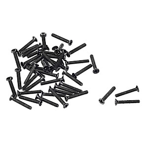 uxcell M2 x 12mm Phillips Screws Fastener Black for Laptop PC TV Fan Switch 500pcs