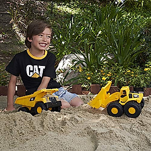 CAT Construction Toys, 2 Pack 7" Mini Crew Toy Trucks with Articulated Parts, Fun and Durable for Indoor/Outdoor Use, Ages 2+