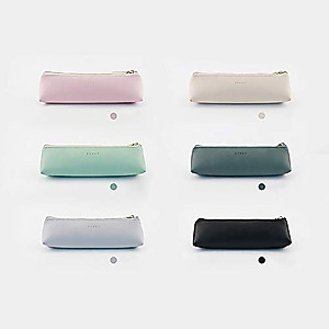 Doraking Pencil Bag Pen Case Cosmetic Makeup Bag Pen Pencil Stationery Pouch Bag Case/PU Leather Small Pencil Pouch Students Stationery Pouch Zipper Bag for Pens, Pencils, Markers (Pink)