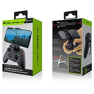 Bionik Game Clutch for Xbox Series XS Controllers: Mobile Gaming Phone Clip, Adjustable Clamp, Up to 3.6 Inches Wide