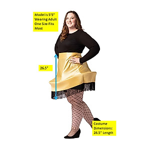 Rasta Imposta Christmas Lamp Skirt, Available in Women Size 4-10 or Size 14-16 (US, Numeric, 14, 16, Plus, Regular, Gold & Black 14-16)