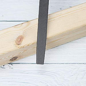 KALIM Flat Medium Cut File, Double Cut Teeth, 6'' Length, Made of High Carbon Steel, Hand File Without Handle Suitable for Wood, Metal, Sharpening, etc.