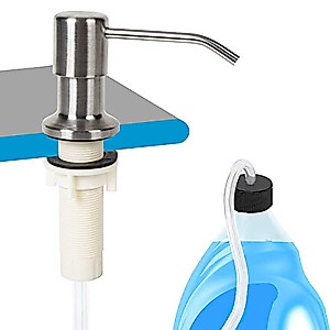 Sink Soap Dispenser Extension Tube Kit 47" Come with Kitchen Dish Dispenser Pump (White)