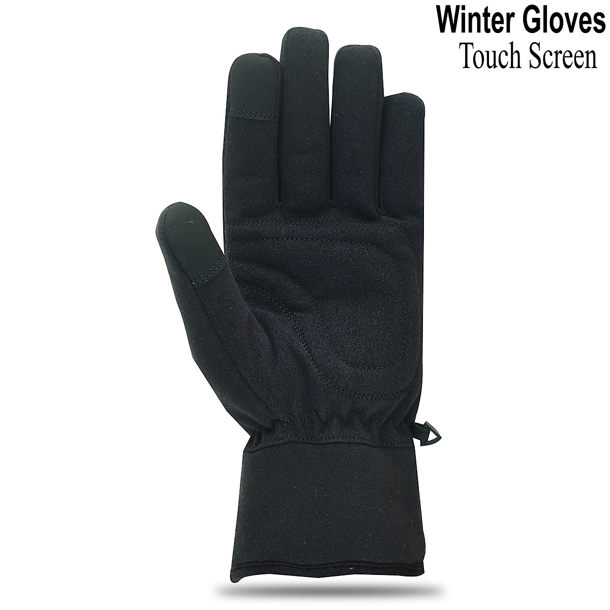 Cycling Gloves 100% Waterproof Touch Screen Unisex Gloves | Fleece Gloves for Men Women | Full Finger Gloves | Touch Screen Gloves with Hipora Ideal for Cycling Running Driving Hiking (Black-XS)