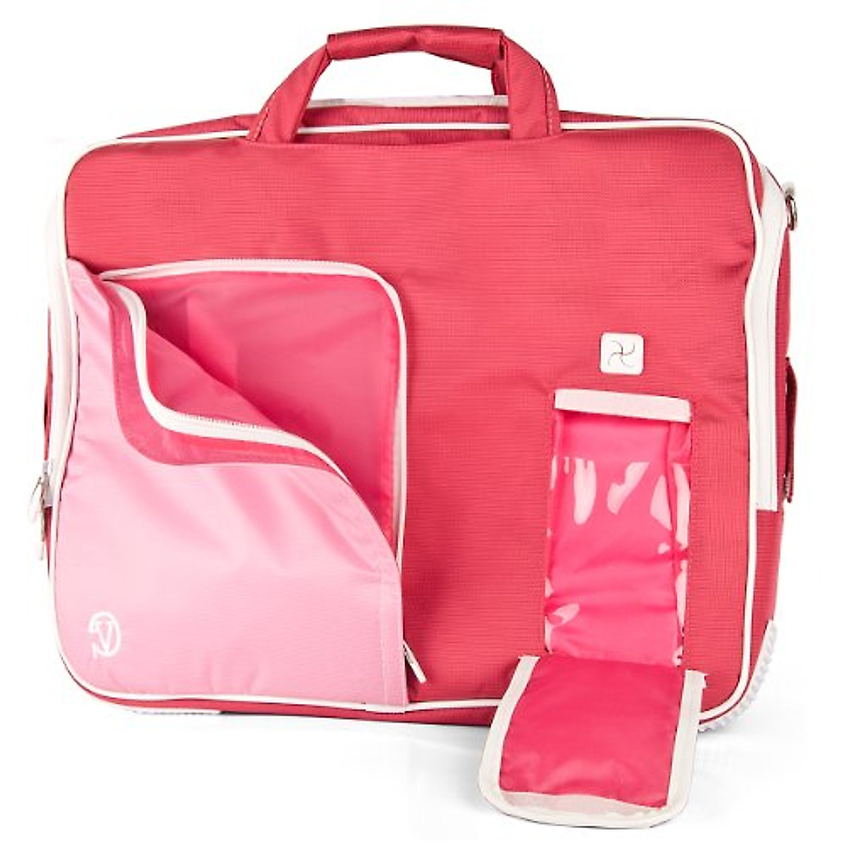 Laptop Messenger Bag for Gateway 14.1-inch Laptop CLT146401, 14.1" Elite, Slim Notebook (Pink)