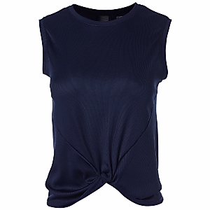 Lucky In Love Twist Front Tank (Midnight Navy, Small)