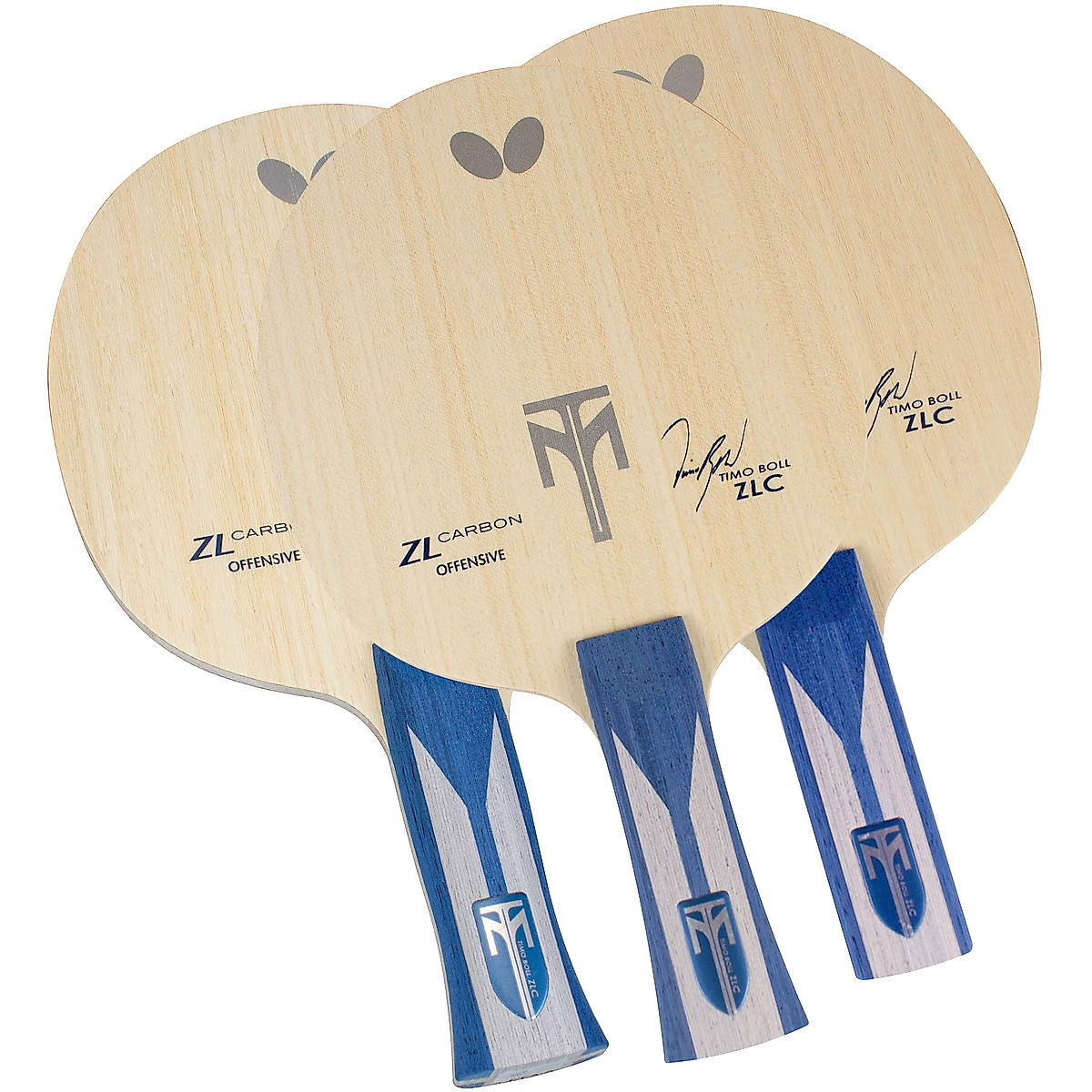 Butterfly Timo Boll ZLC Blade Table Tennis Blade - Professional ZL Carbon Fiber Blade - Available in an, FL, and ST Handle Styles - Made in Japan