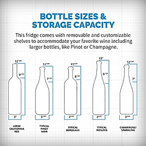 NewAir Shadow-T Series Wine Cooler Refrigerator | 12 Bottle | Countertop Mirrored Compact Wine Cellar with Triple-Layer Tempered Glass Door | Vibration-Free & Ultra-Quiet Thermoelectric Cooling